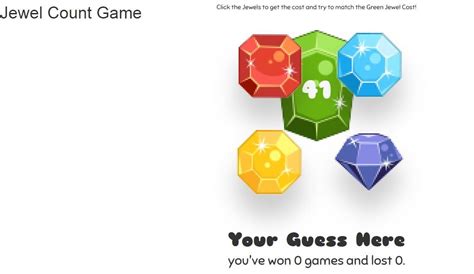 jewel count game using html and css in vanillajs with source code