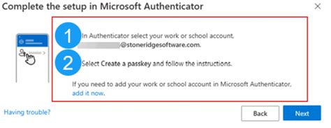 How To Create A Passkey In Microsoft Authenticator Stoneridge Software
