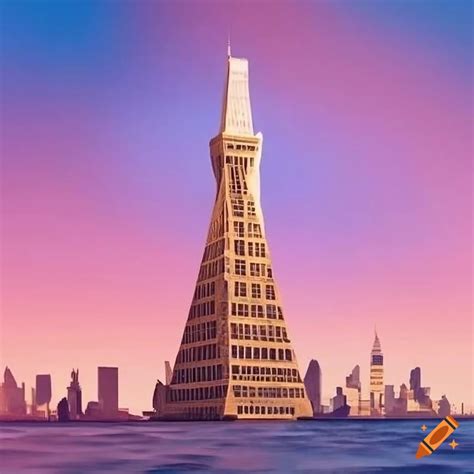 Artwork Of Bay Area Skyline With Transamerica Pyramid And Salesforce