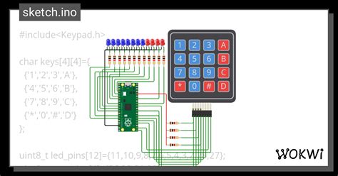 Keypad Wokwi Esp32 Stm32 Arduino Simulator
