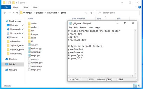 Git Bonus Renpy Project With Gitignore Lezaliths Cave