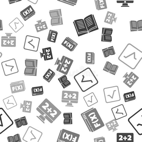 Set Open Book Function Mathematical Symbol Square Root And Equation Solution On Seamless