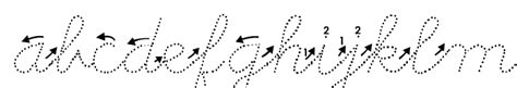 Abcd Cursive Dotted Arrows Font What Font Is