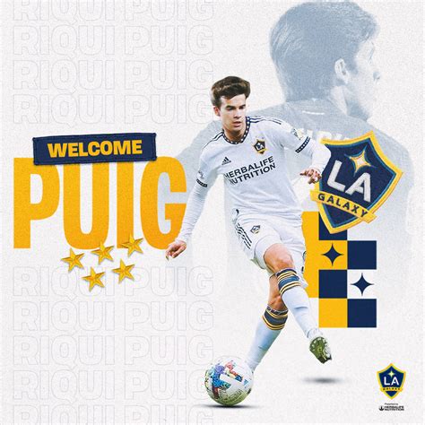 Download Riqui Puig La Galaxy Welcome Team Poster Wallpaper