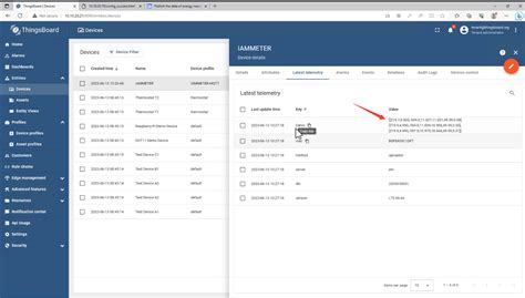 use the wifi energy meter in thingsboard