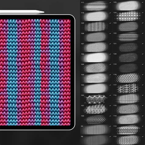 Artstation 120 Procreate Crochet Textures Fabric Procreate Texture
