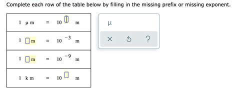 Solved Complete Each Row Of The Table Below By Filling In