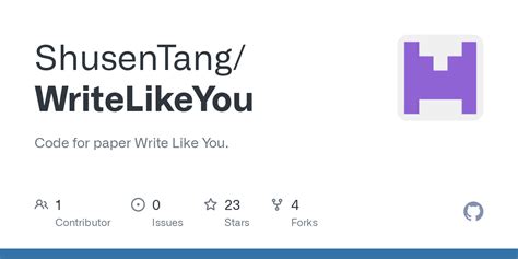 GitHub ShusenTang WriteLikeYou Code For Paper Write Like You