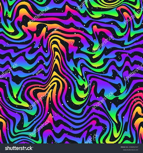 Psychedelic Lines Vector Seamless Pattern Stock Vector Royalty Free