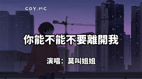 你能不能不要離開我 莫叫姐姐你能不能不要離開我 究竟是我做錯了什麼動態歌詞 Lyrics Video你能不能不要离开我