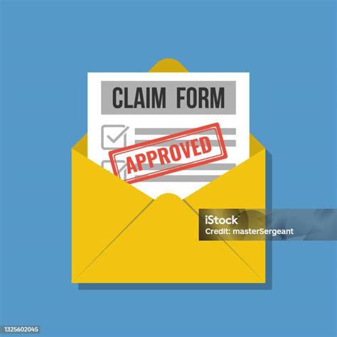 종이 문서 클레임 양식 에 스탬프 가 승인 된 봉투 플랫 벡터 일러스트 0명에 대한 스톡 벡터 아트 및 기타 이미지 0명 개념 건강 진단 Istock