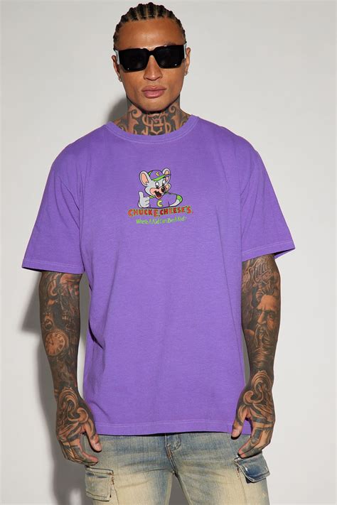 Chuck E Cheese Pizza Party Short Sleeve Tee Purple Fashion Nova