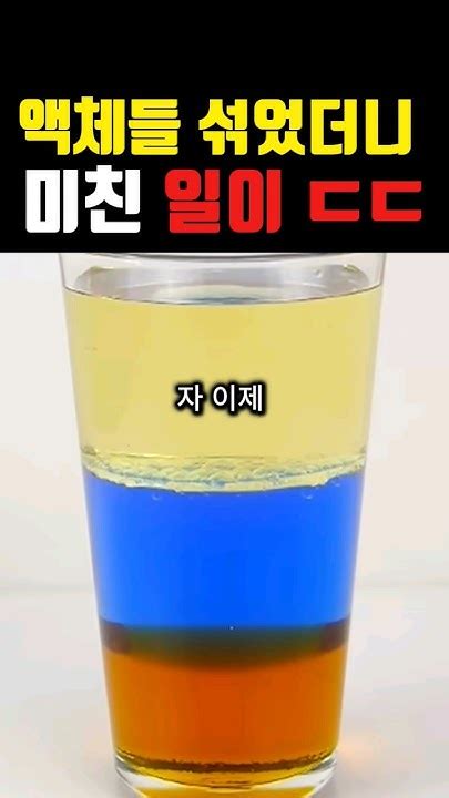 과학실험인데 레인보우 칵테일 만드는줄 Youtube