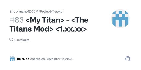 issue 83 · endermanofd00m project tracker · github