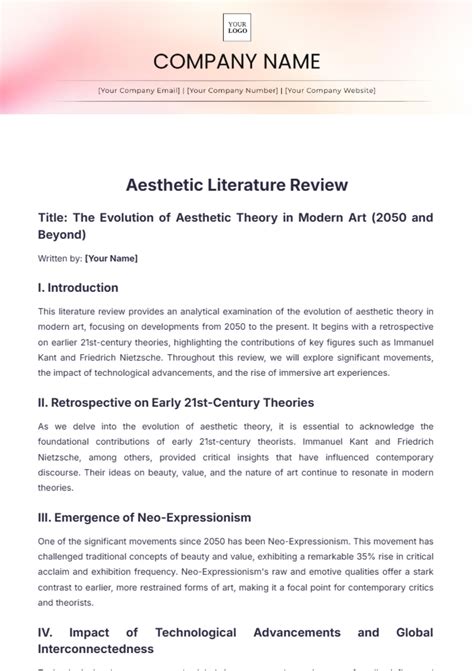 Free Literature Review Templates Edit Online And Download