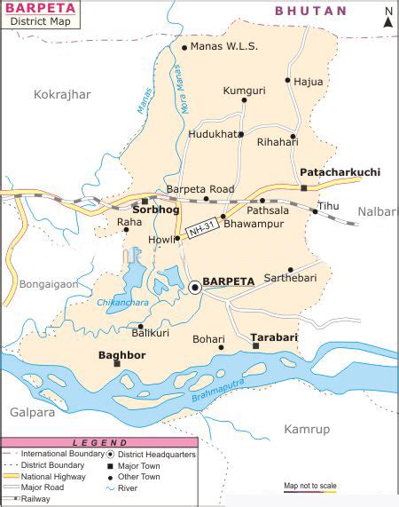Map Of India Barpeta