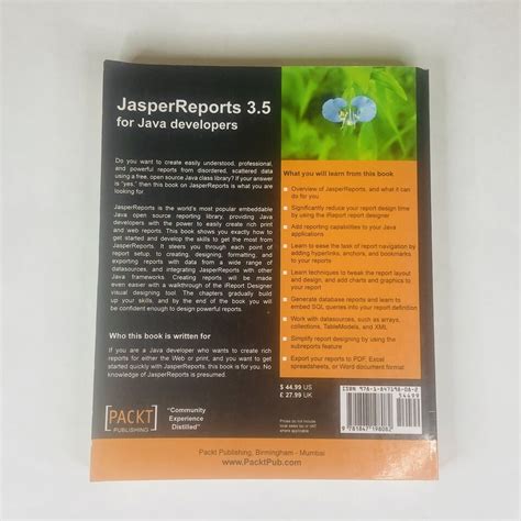 Jasper Reports 3 5 For Java Developers By David R Heffelfinger Packt
