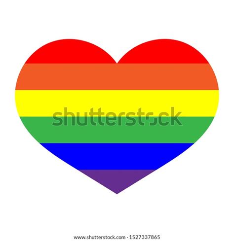 Heart Lgbt Flag Isolated On White Stock Vector Royalty Free 1527337865