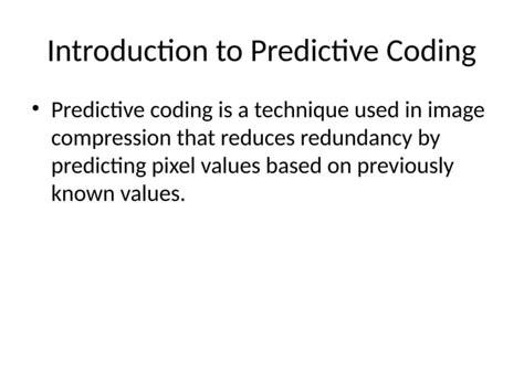 Predictivecodingpresenthhhhhationpptx