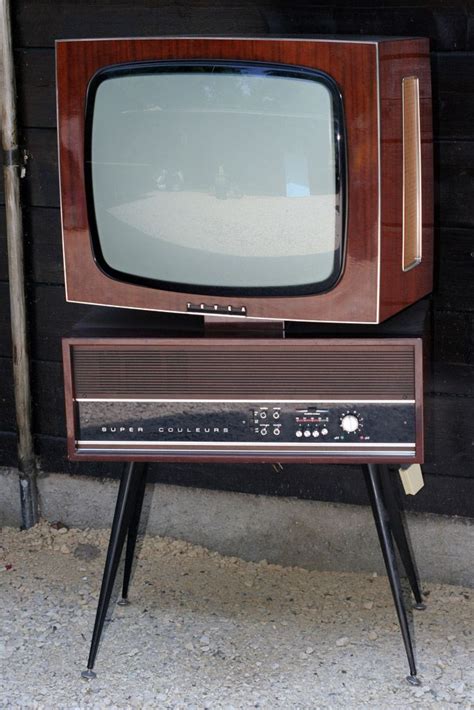 Téléviseur Couleurle Tévéa Athéna Console 1970 France レトロ テレビ レトロ テレビ