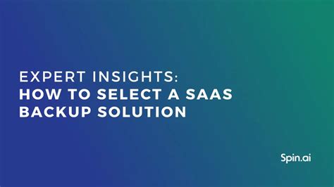Saas Backup And Recovery Spin Ai Blog