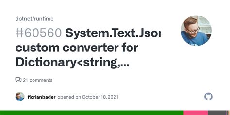 Systemtextjson Custom Converter For Dictionary Collides With