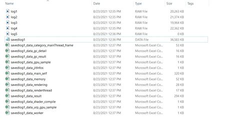 Unity Profiler Log Data Read Write Export In A File Profiler Window