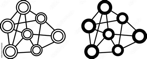 Neural Network Icons Black And White Vector Icon Machine Learning Artificial Intelligence