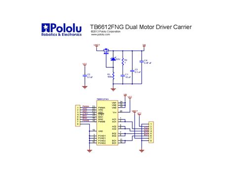 Tb6612fng Dual Motor Driver Carrier Schematic Diagram Stby Vm