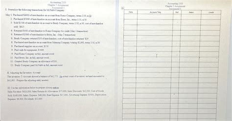 Solved Accounting 2103chapter 5 ﻿assignmentassignment 1i
