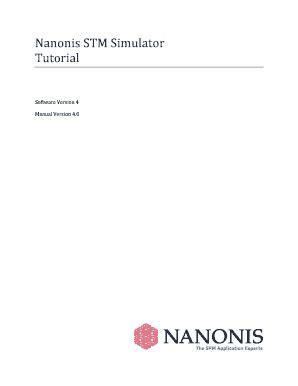 Fillable Online Nanonis STM Simulator Tutorial Fax Email Print PdfFiller