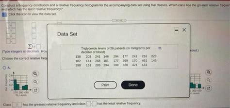 Solved Construct A Frequency Distribution And A Relative