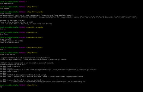 Npm Start Problem Elifecycle Magicmirror Forum
