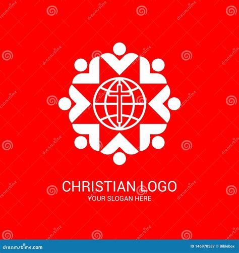 Logo Depicting Unity Community Help And Support Stock Vector