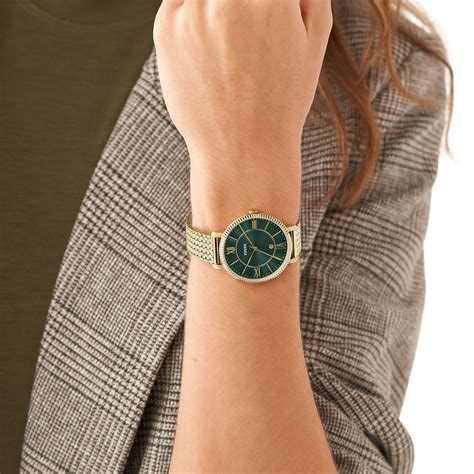 Es5242 Fossil Jacqueline Date Doré Vert