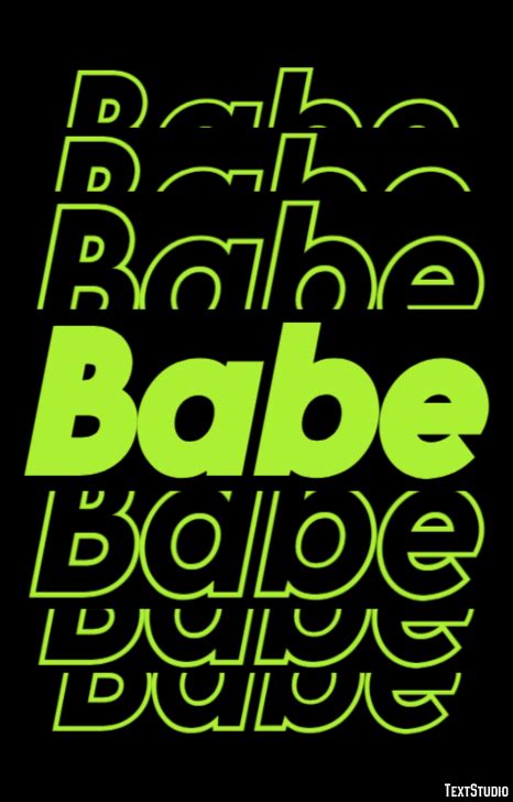 Babe Text Effect And Logo Design Name