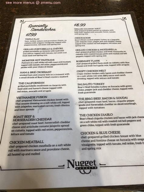 Online Menu Of Nugget Markets Restaurant Elk Grove California 95758 Zmenu