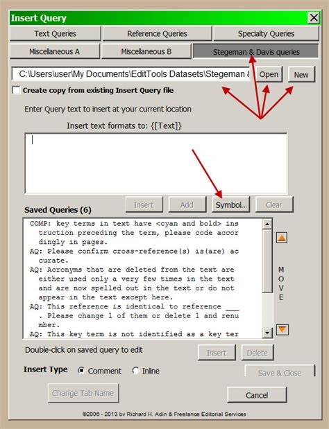 Edittools The Insert Query Macro