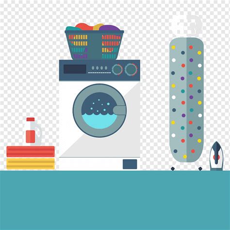 Ilustrasi Mesin Cuci Front Load Putih Mesin Cuci Sprei Handuk Laundry