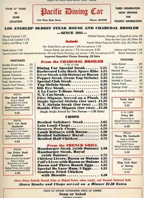Pacific Dining Car Los Angeles California Closed Le Continental