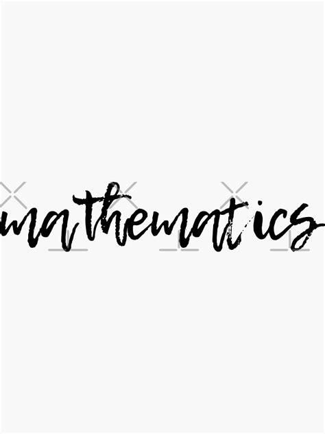 Mathematics Calligraphy I Sticker For Sale By Rsty11 Redbubble