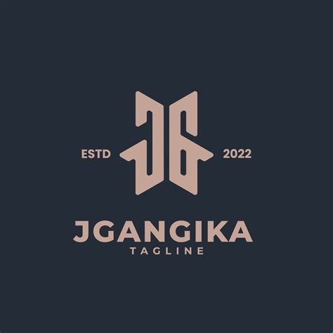 Initials Monogram Logo Letter Jg 9244397 Vector Art At Vecteezy