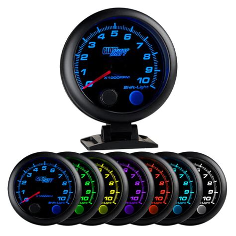 Glowshift Gauges Black 7 Color 3 3 4 On Dash Tachometer Gauge Gs C709 Urotuning