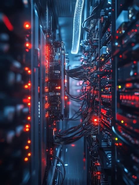 Cloud Computing Infrastructure In A Hightech Data Center Premium Ai Generated Image