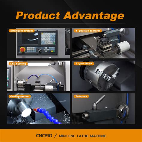 CNC210 Mini CNC Lathe Machine Suitable For Small Processing