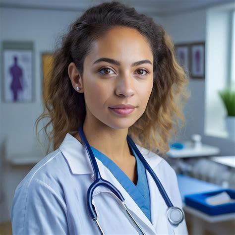 Premium Ai Image Serious Medical Examination Dedicated Young Female