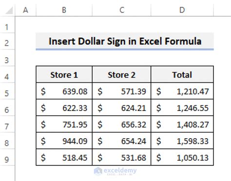 How To Insert Dollar Sign In Excel Formula 3 Handy Methods