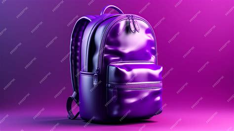 Premium Ai Image Purple School Backpack On A Purple Background
