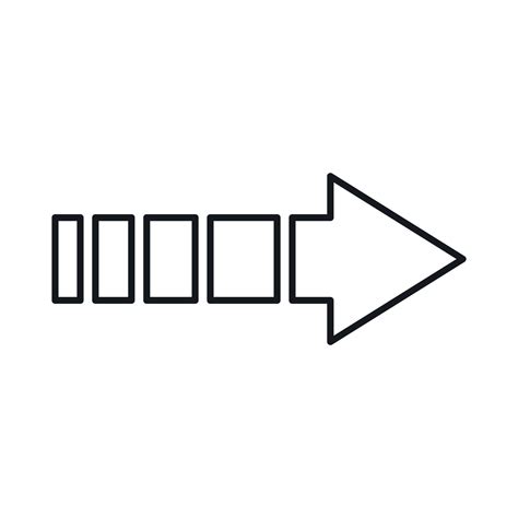Right Arrow Of Broken Line Icon Outline Style Vector Art At Vecteezy