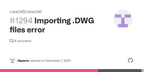 Importing Dwg Files Error · Issue 1294 · Librecadlibrecad · Github
